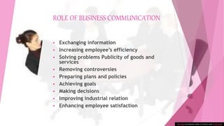 Role of Business Communication | PPTX