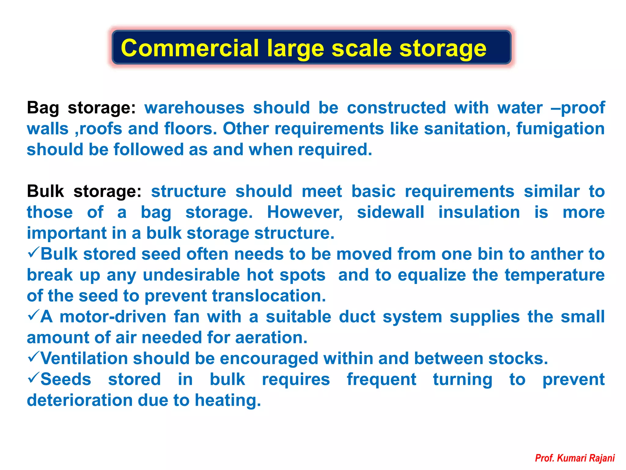 Types of seed storage | PPTX