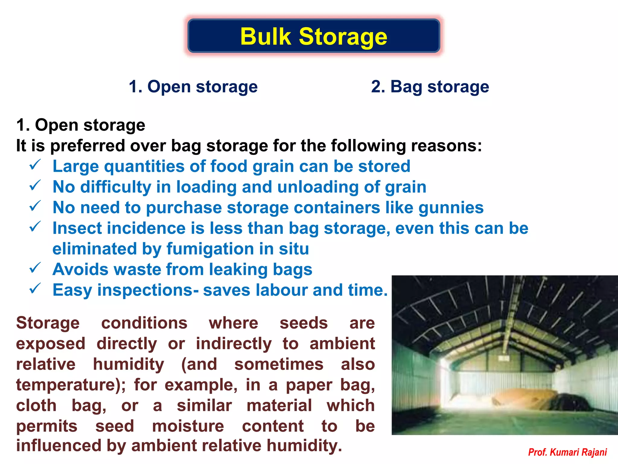 Types of seed storage | PPTX