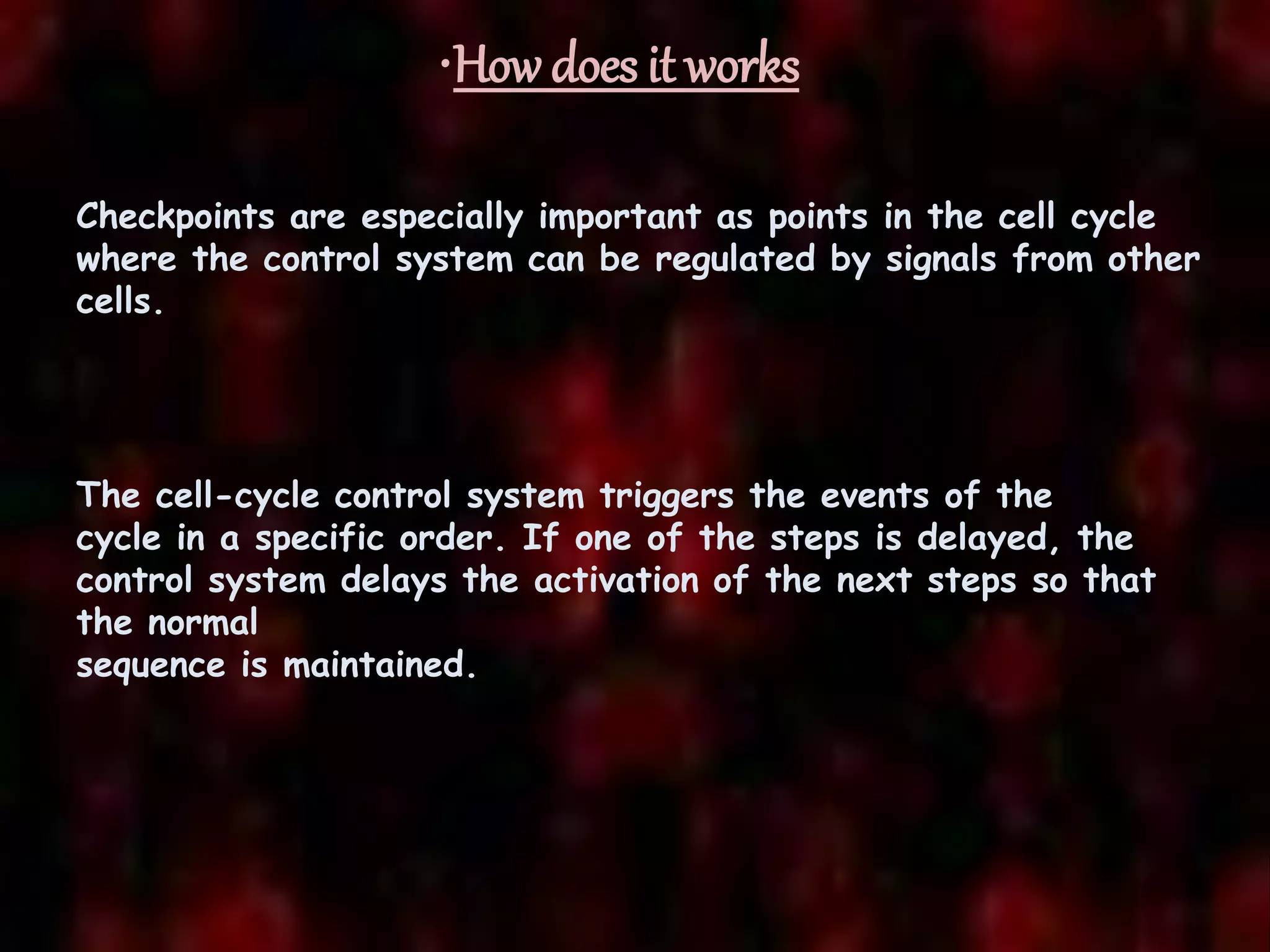 Control of cell cycle | PPTX