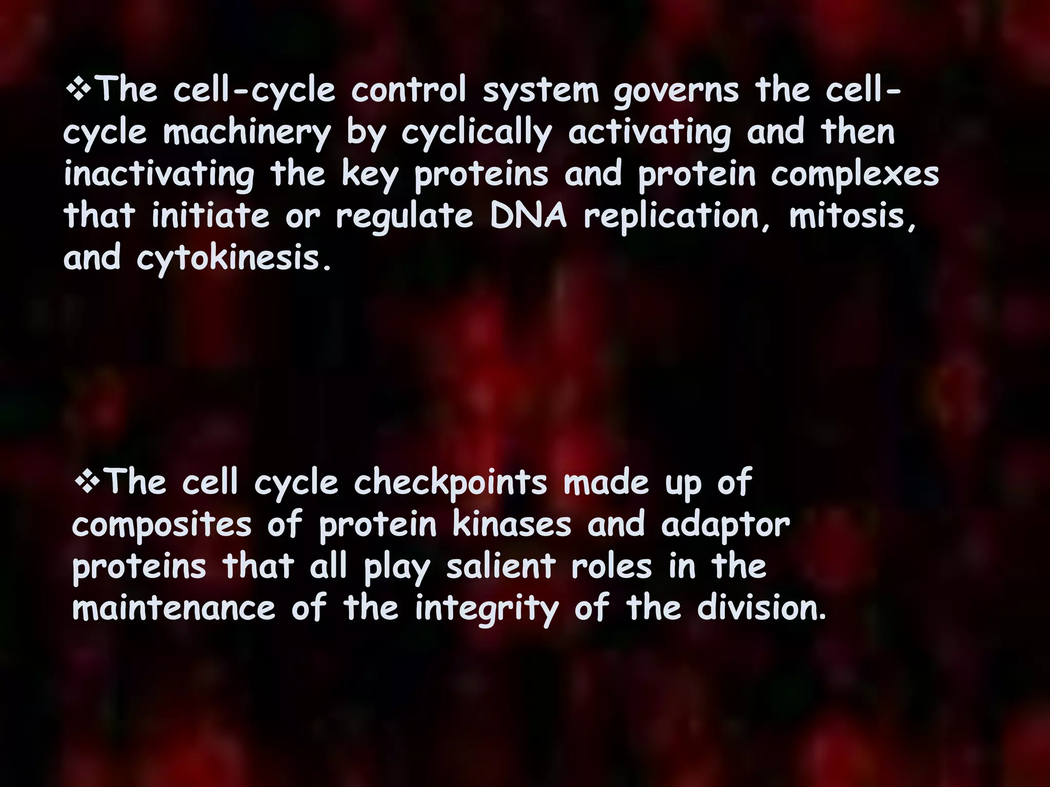 Control of cell cycle | PPTX