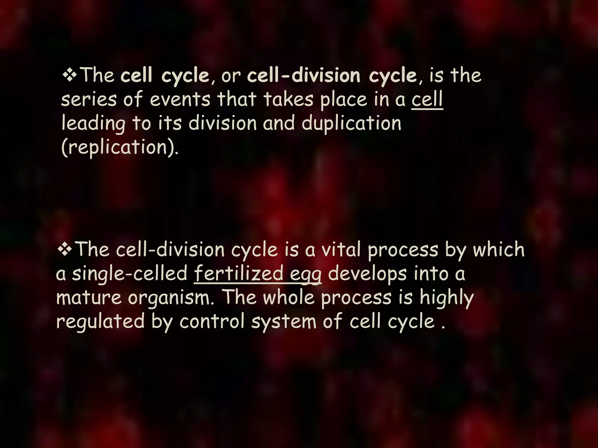 Control of cell cycle | PPTX