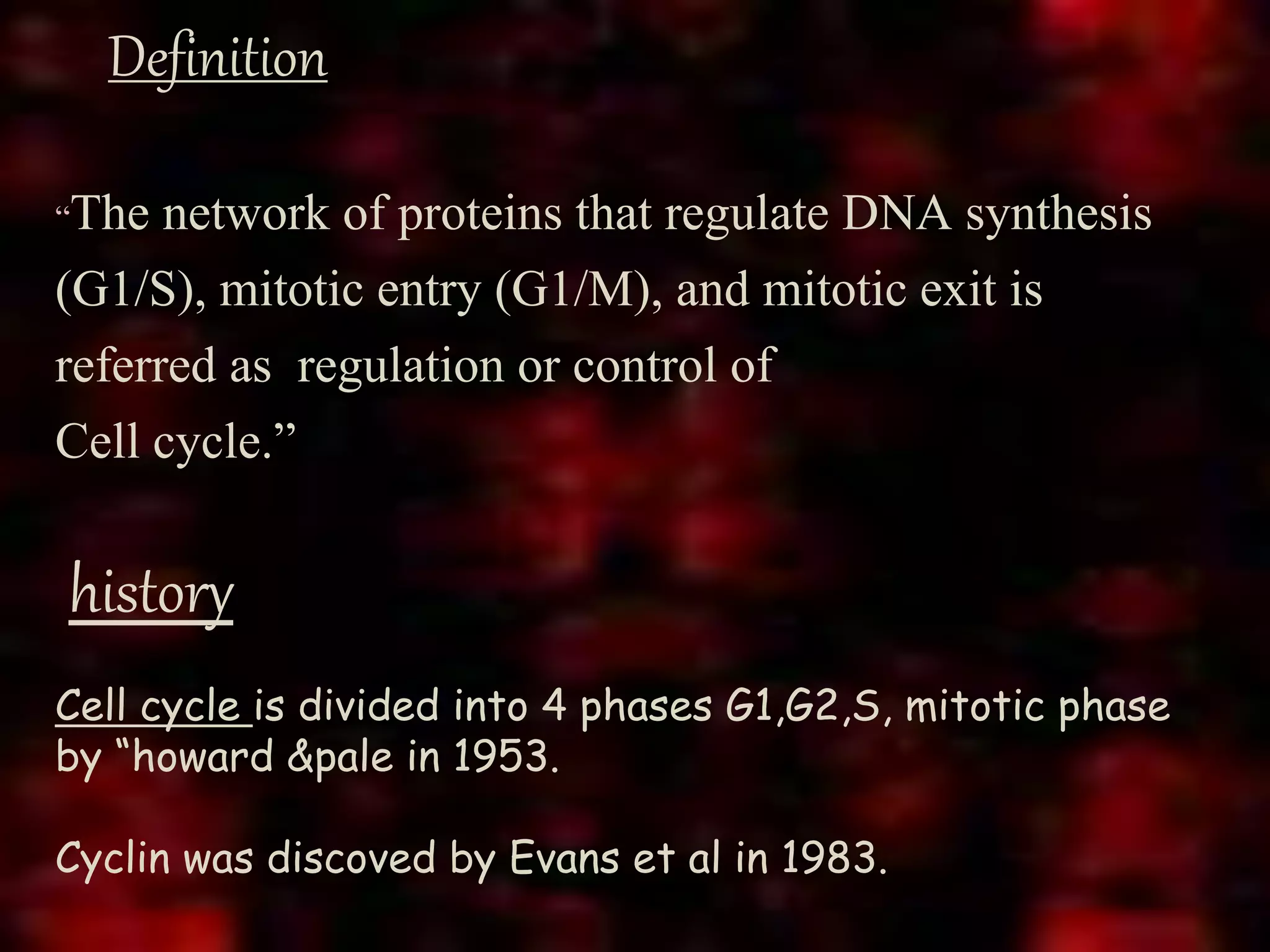 Control of cell cycle | PPTX