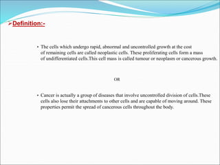 biology of cancer | PPT