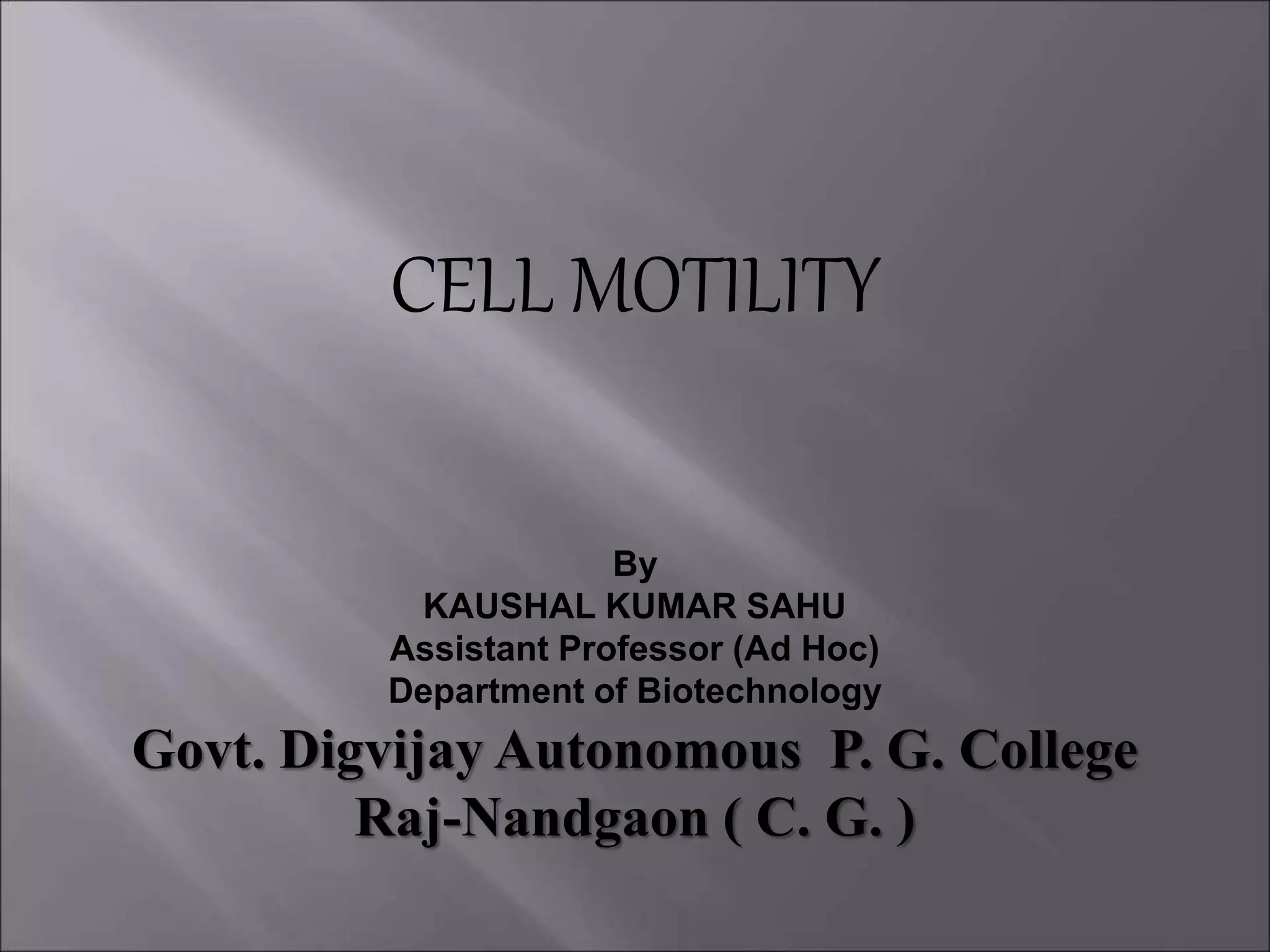 cell motility | PPT