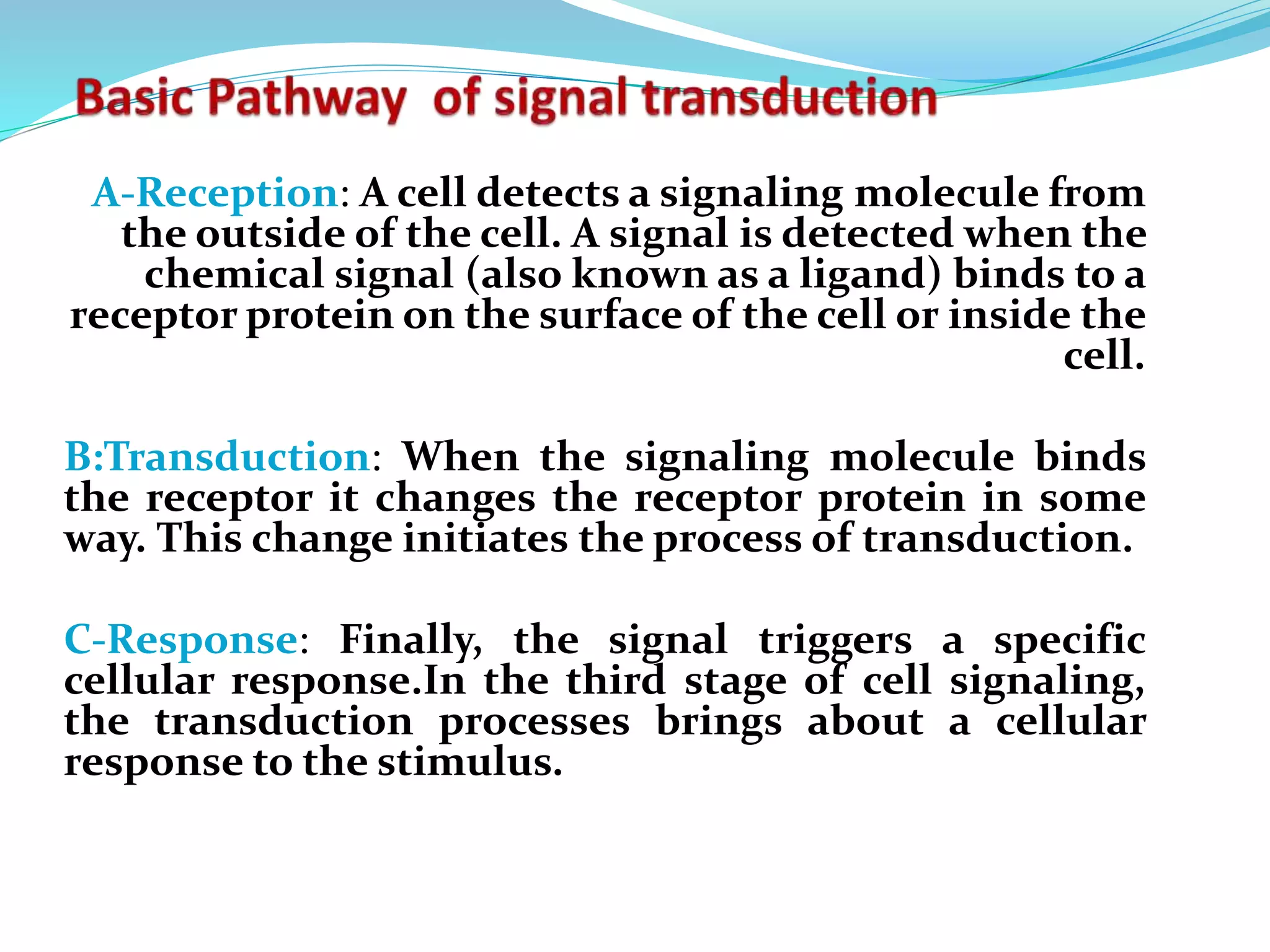 Signal transduction mechanism | PPTX