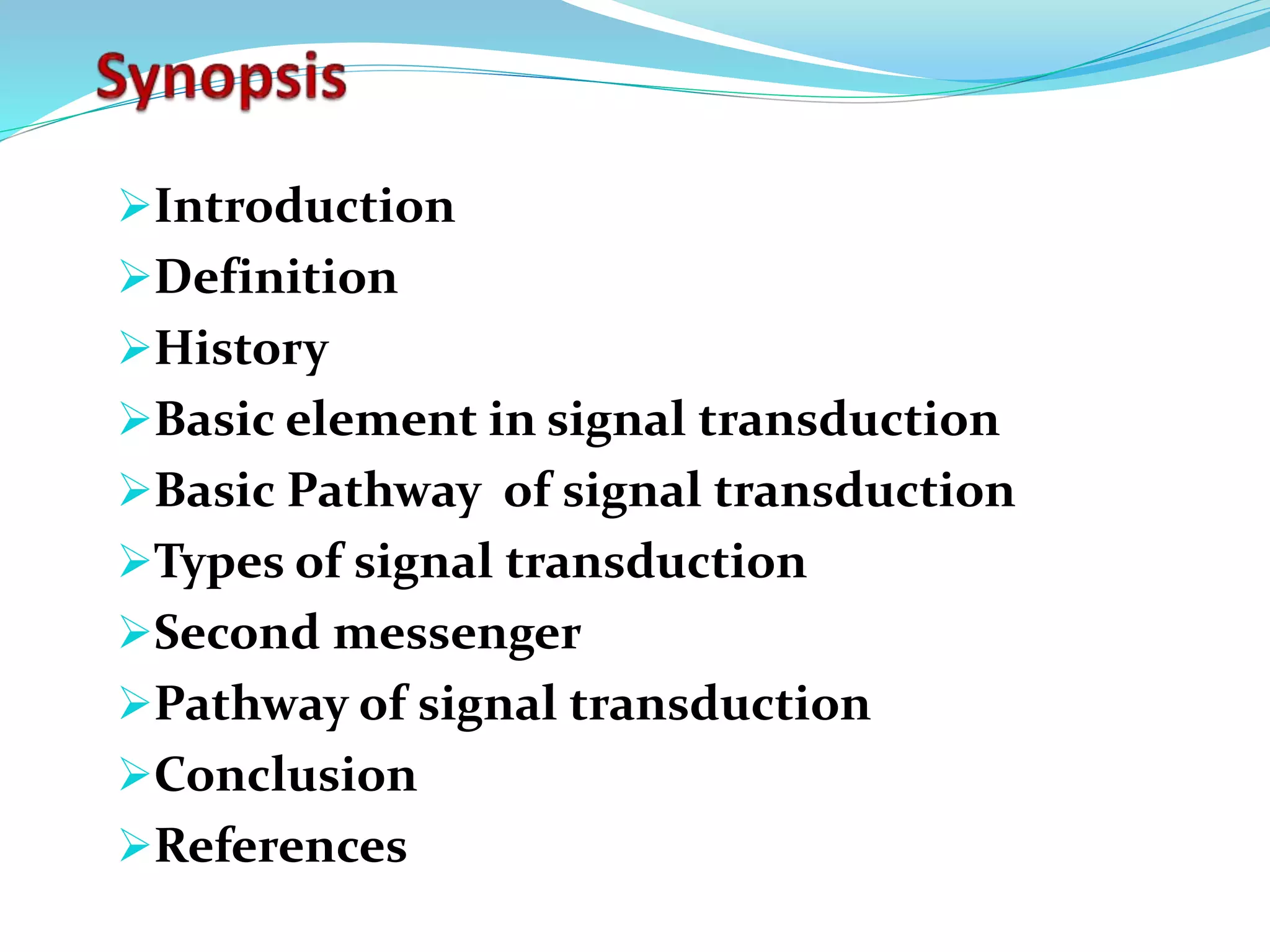 Signal transduction mechanism | PPTX