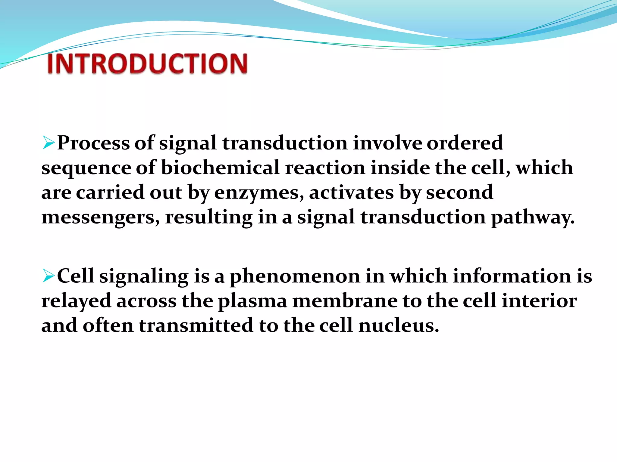 Signal transduction mechanism | PPTX