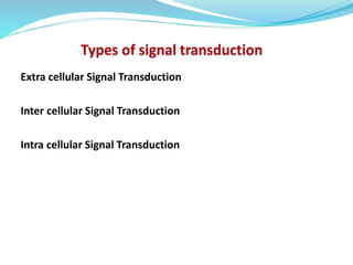 Signal transduction mechanism | PPTX
