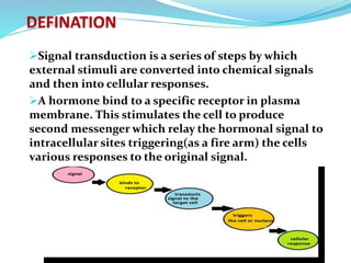 Signal transduction mechanism | PPTX