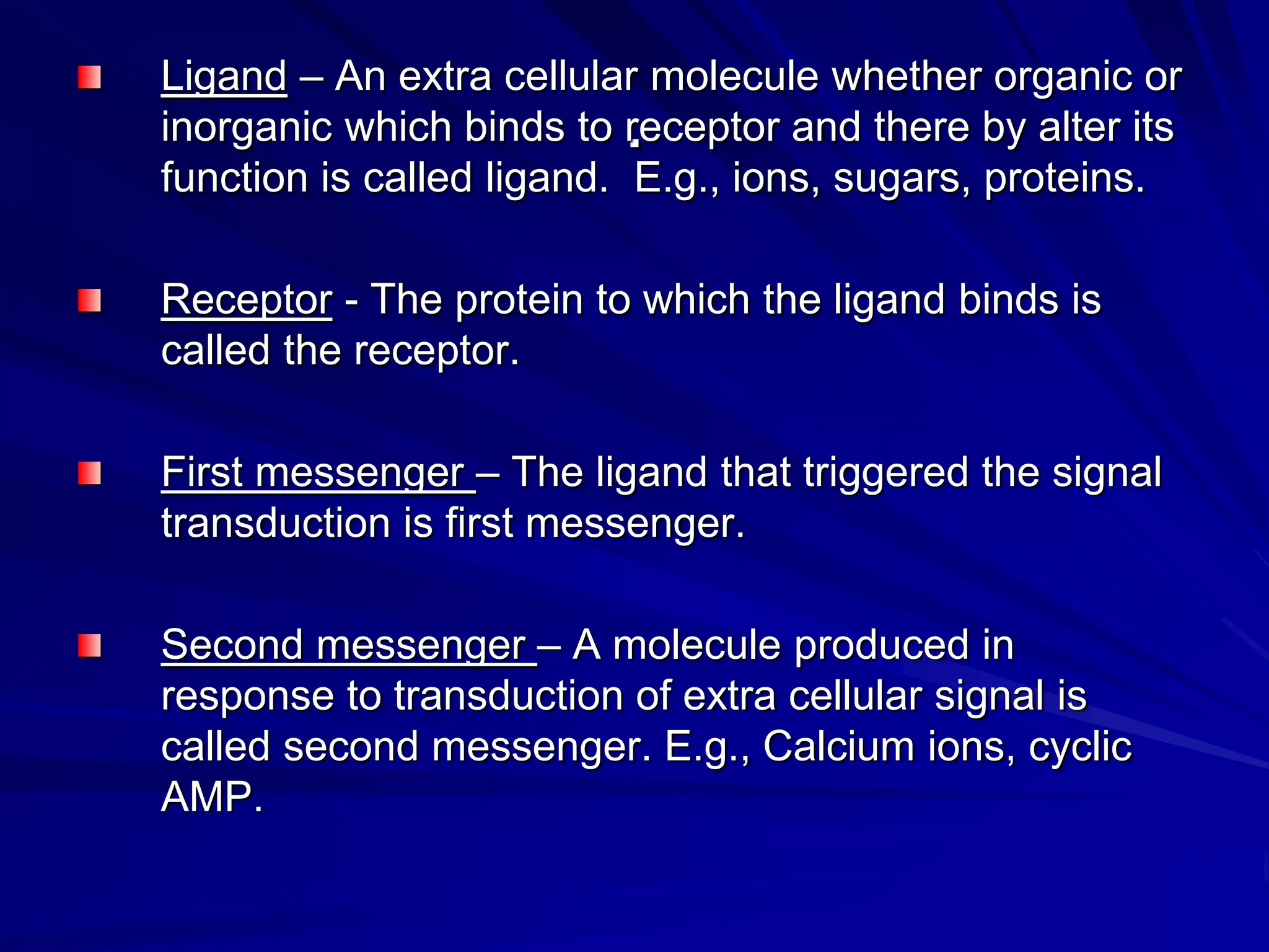 Signal Transduction Process Ppt