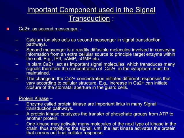 Signal transduction process | PPT | Biological Sciences | Science