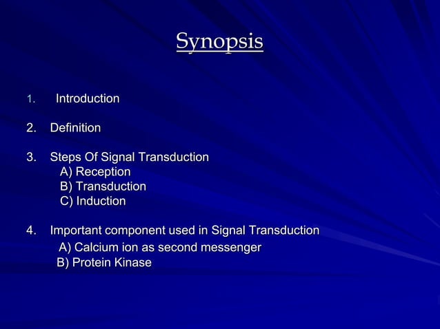 Signal transduction process | PPT | Biological Sciences | Science