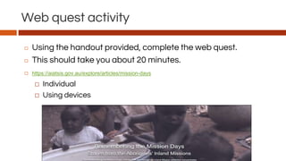 3.3 aboriginal missions - THOP | PPTX