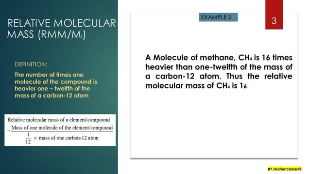 3.1 relative atomic mass and relative molecular mass Chemistry Spm | PPT