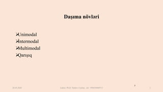 3. logistika neqliyyat dashima novleri. | PPT