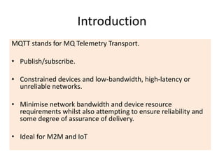 Introduction to MQ Telemetry Transport (MQTT) | PPTX | Computer ...