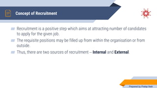3.Staffing Recruitment : Internal Sources : XII Business Studies | PPTX