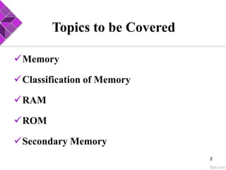 memory classification | PPT