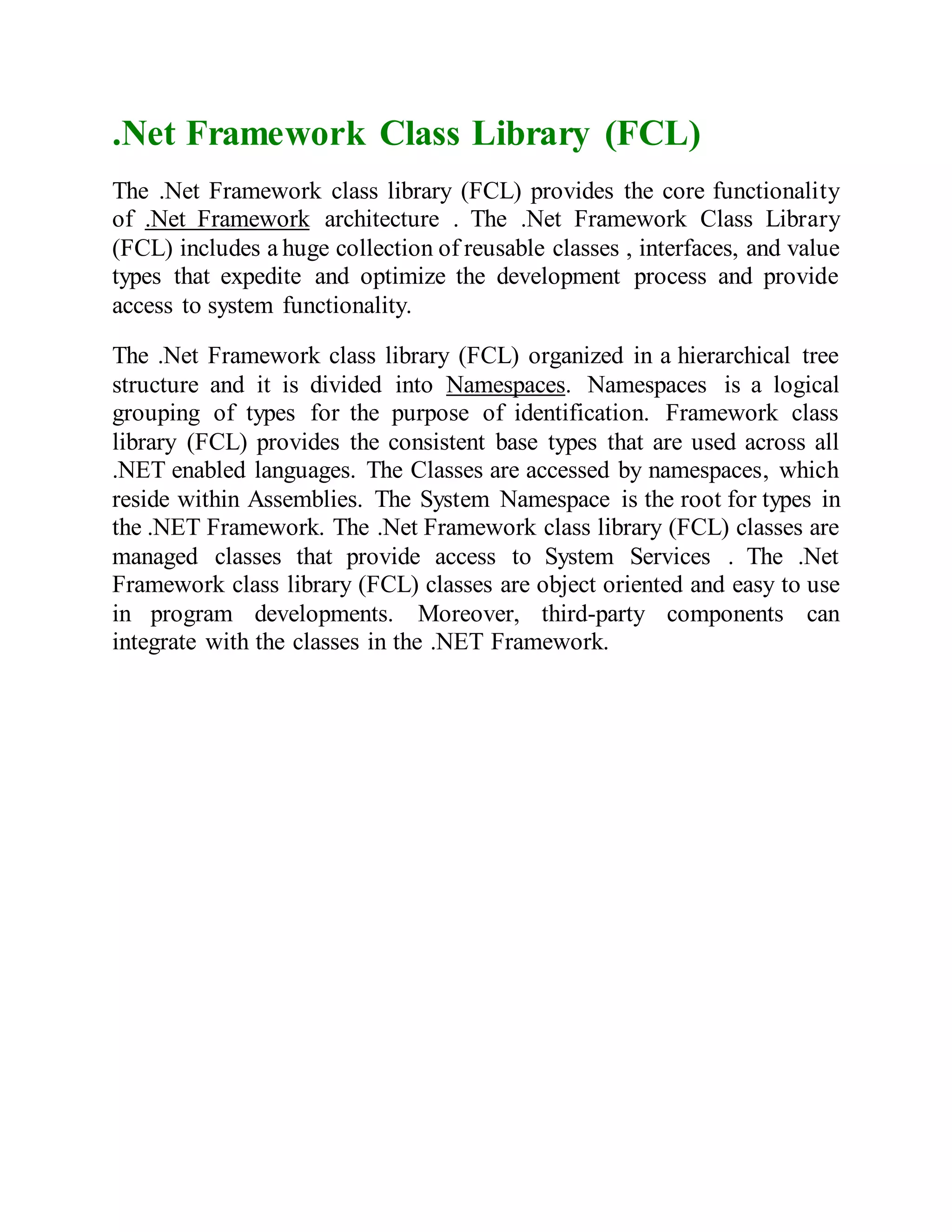 3 Net Framework Class Library Pdf 