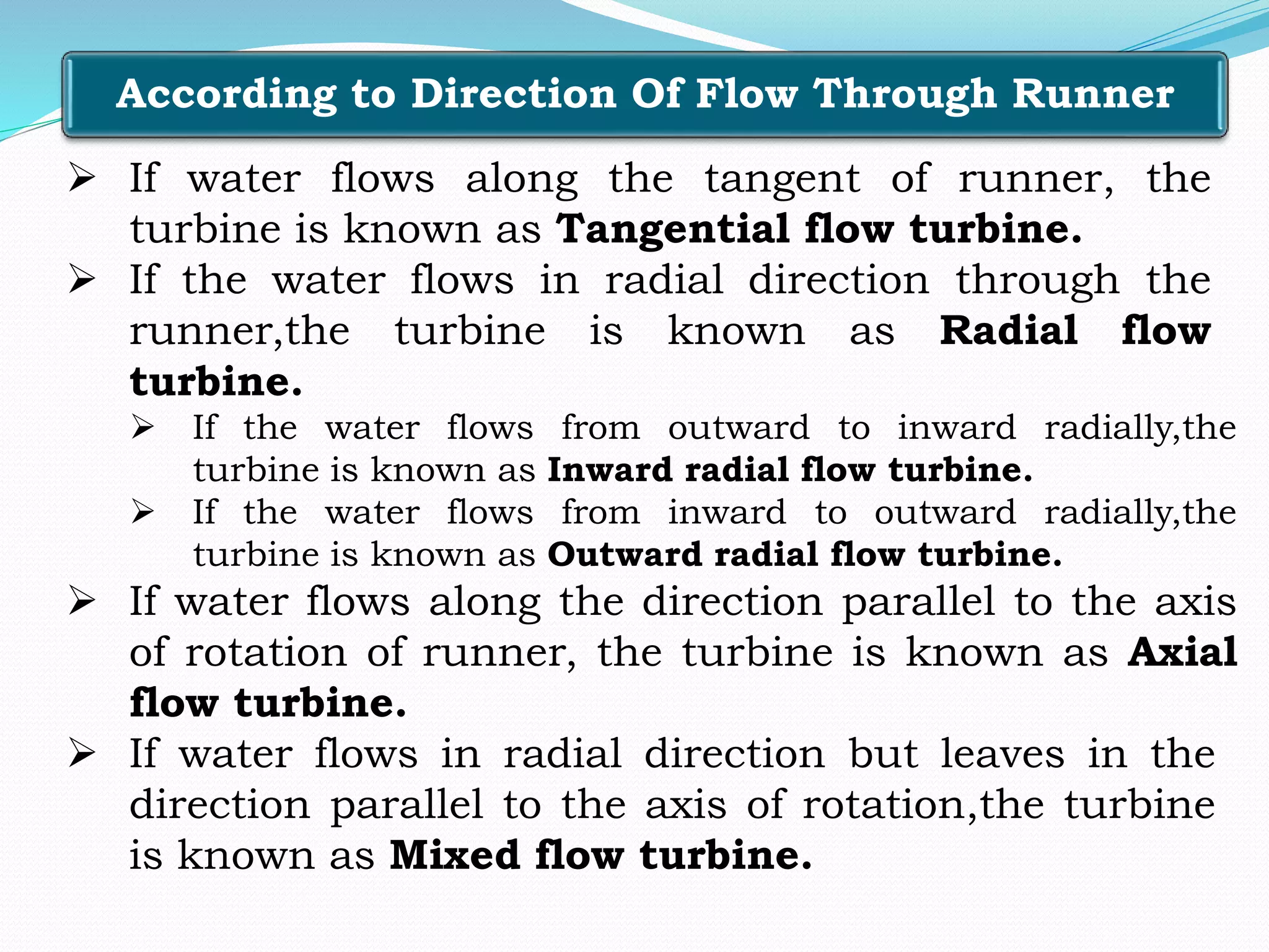 Classification of Turbines | PPTX