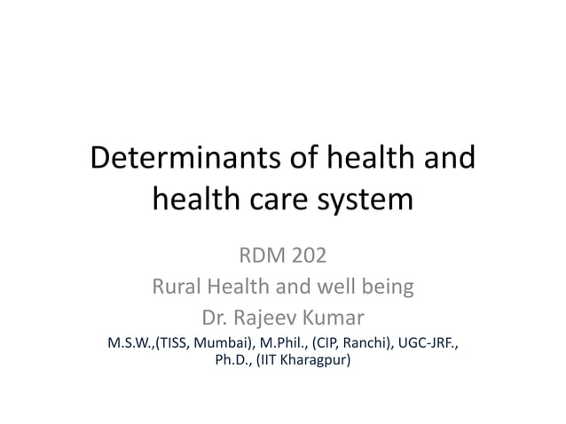 3. determinants of health and health care system | PPT