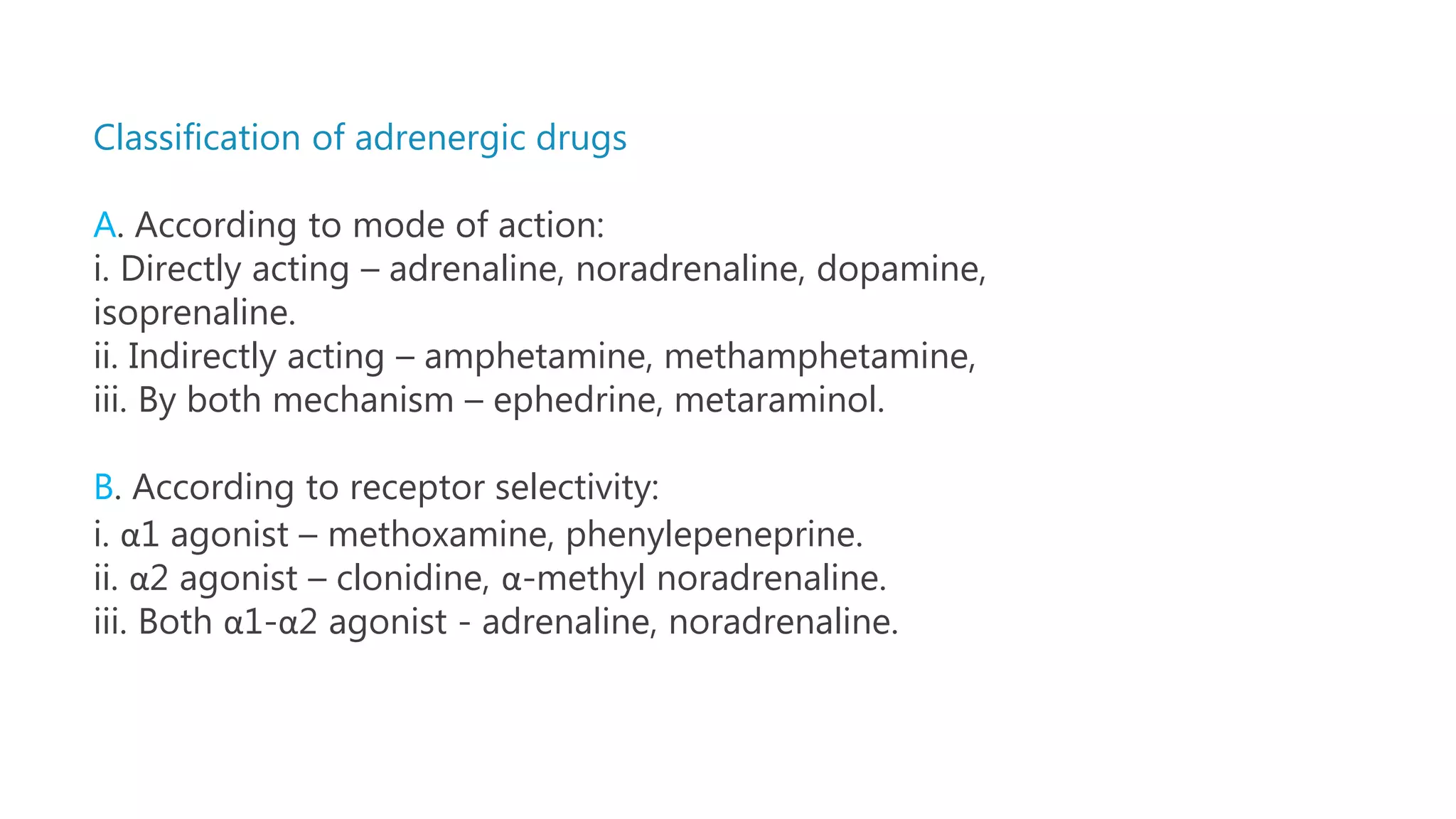 3. adrenergic drugs | PPTX