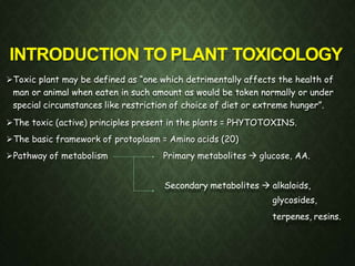 Toxic_Plants_and_Toxicological_Risk_of_Plant_Dugs | PPTX