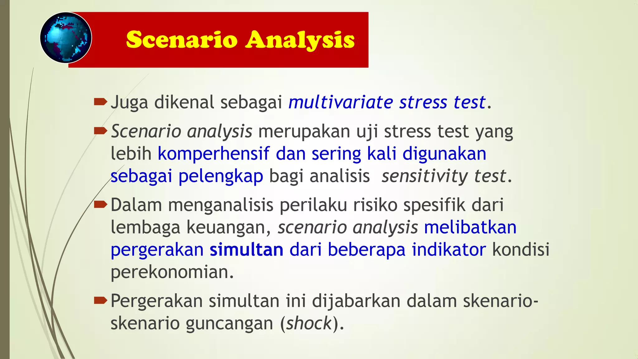 Sensitivitas vs Analisis Skenario_ Materi Training Stress Testing | PDF