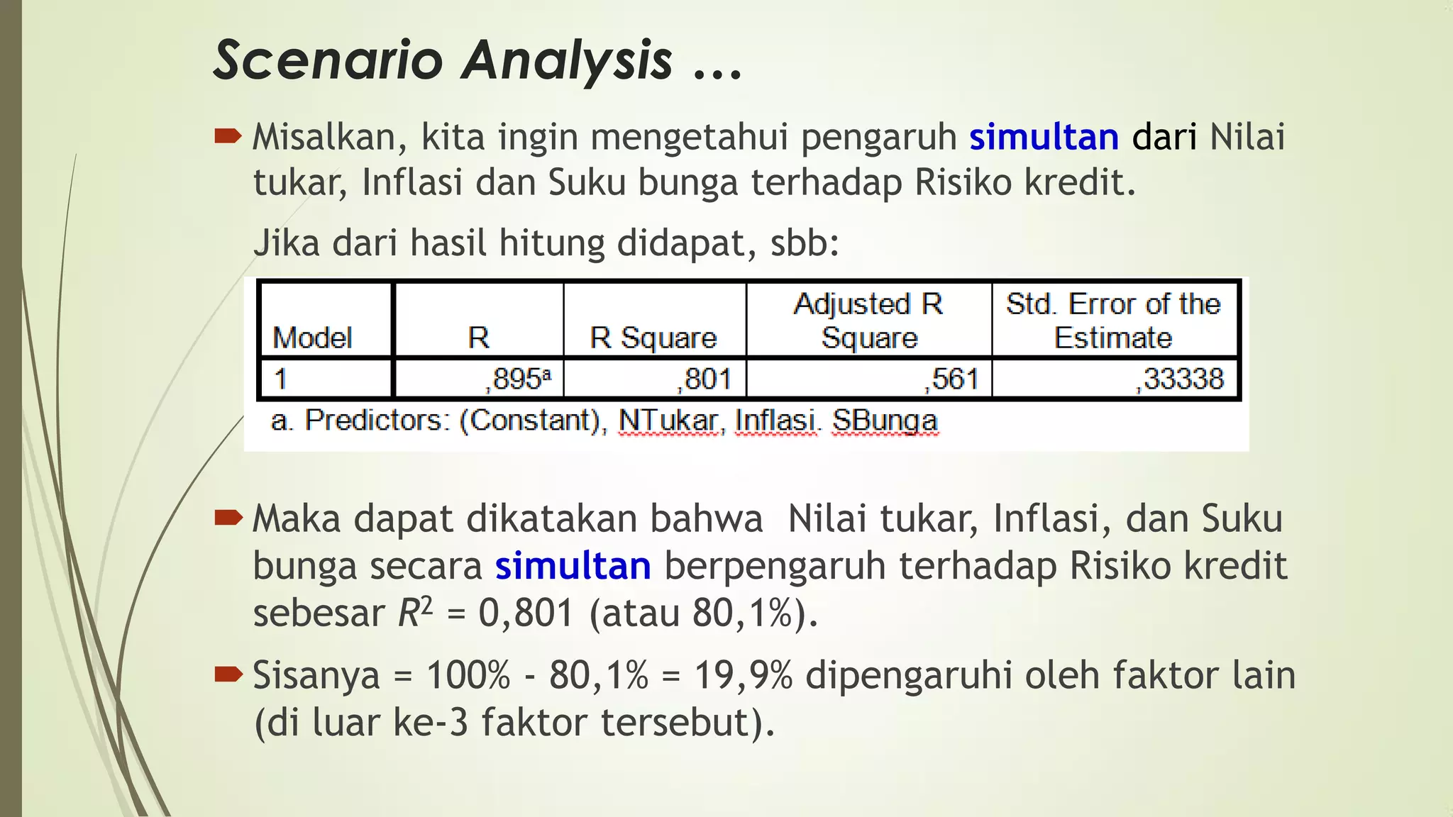 Sensitivitas vs Analisis Skenario_ Materi Training Stress Testing | PDF