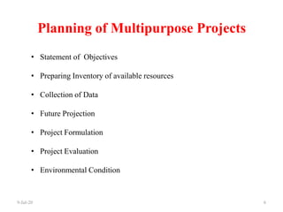 Planning of Water Resource Planning Projects | PPTX