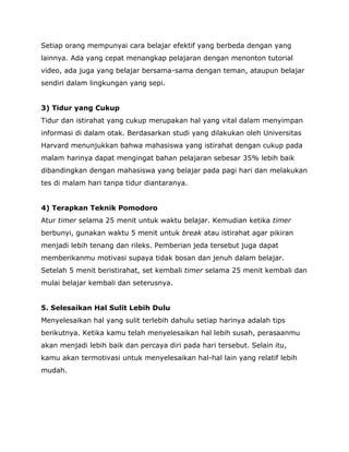 3. belajar efektif (amat setiawan) | PDF