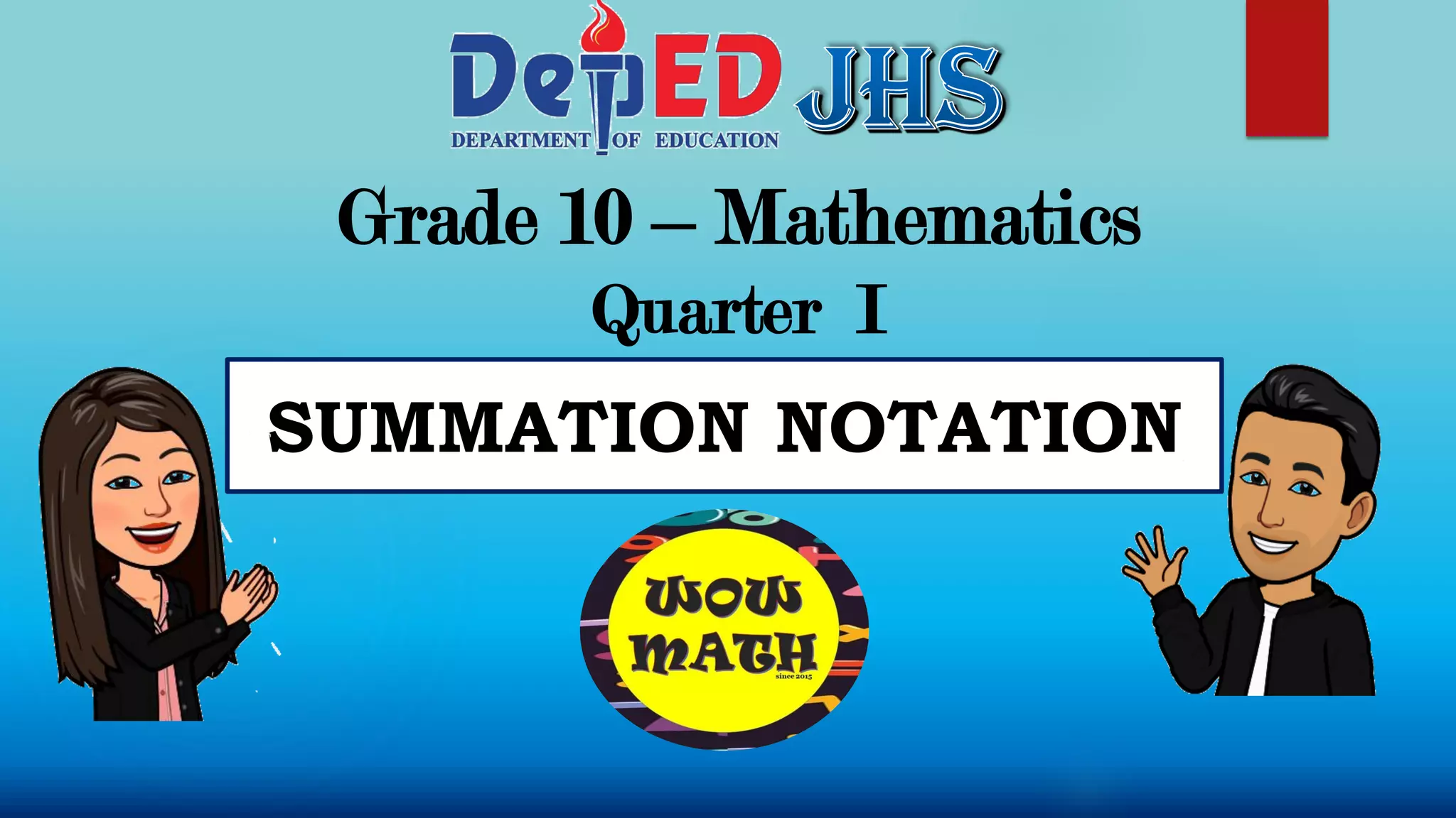 Summation Notation | PDF