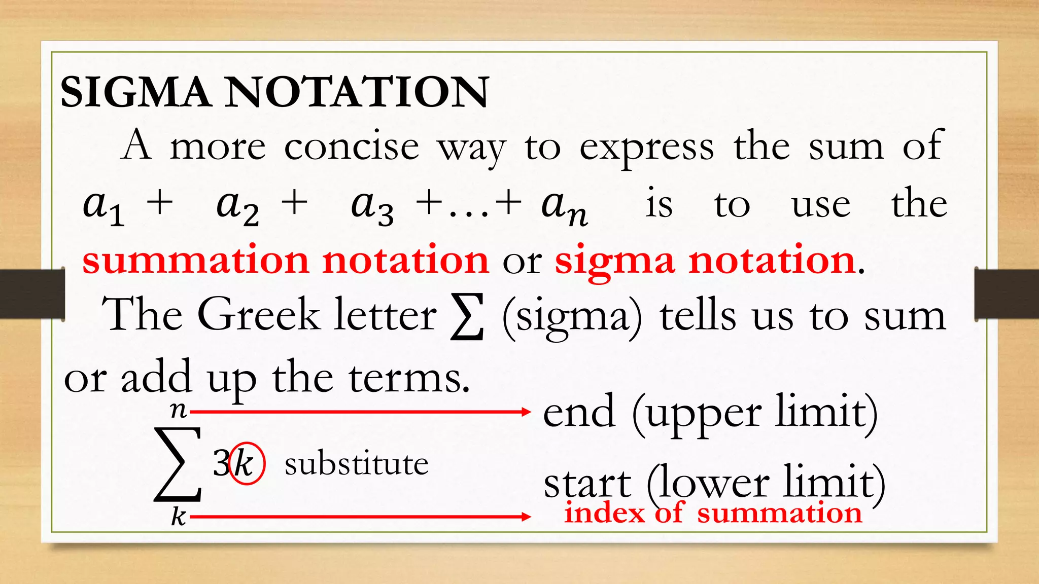 Summation Notation | PDF