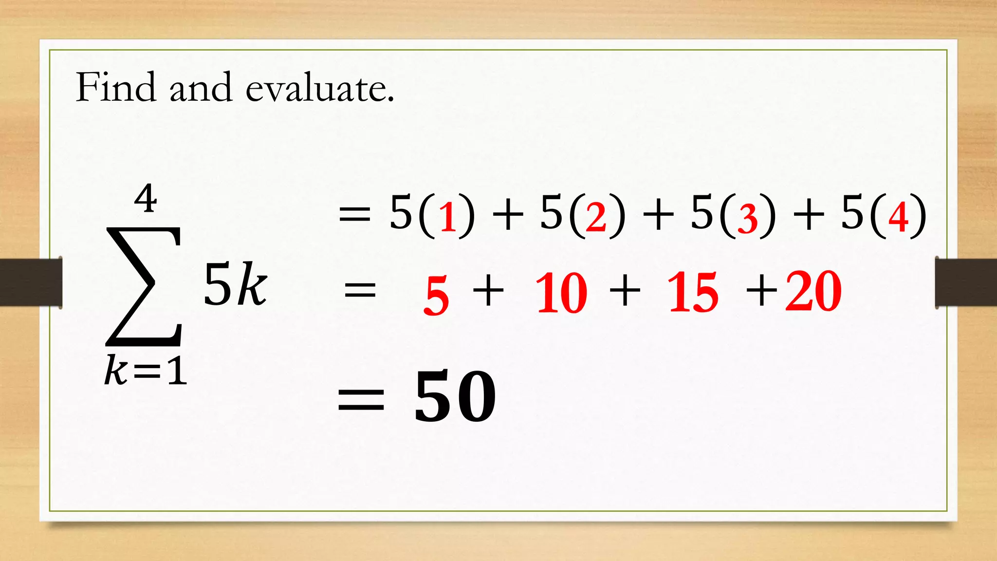 Summation Notation | PDF