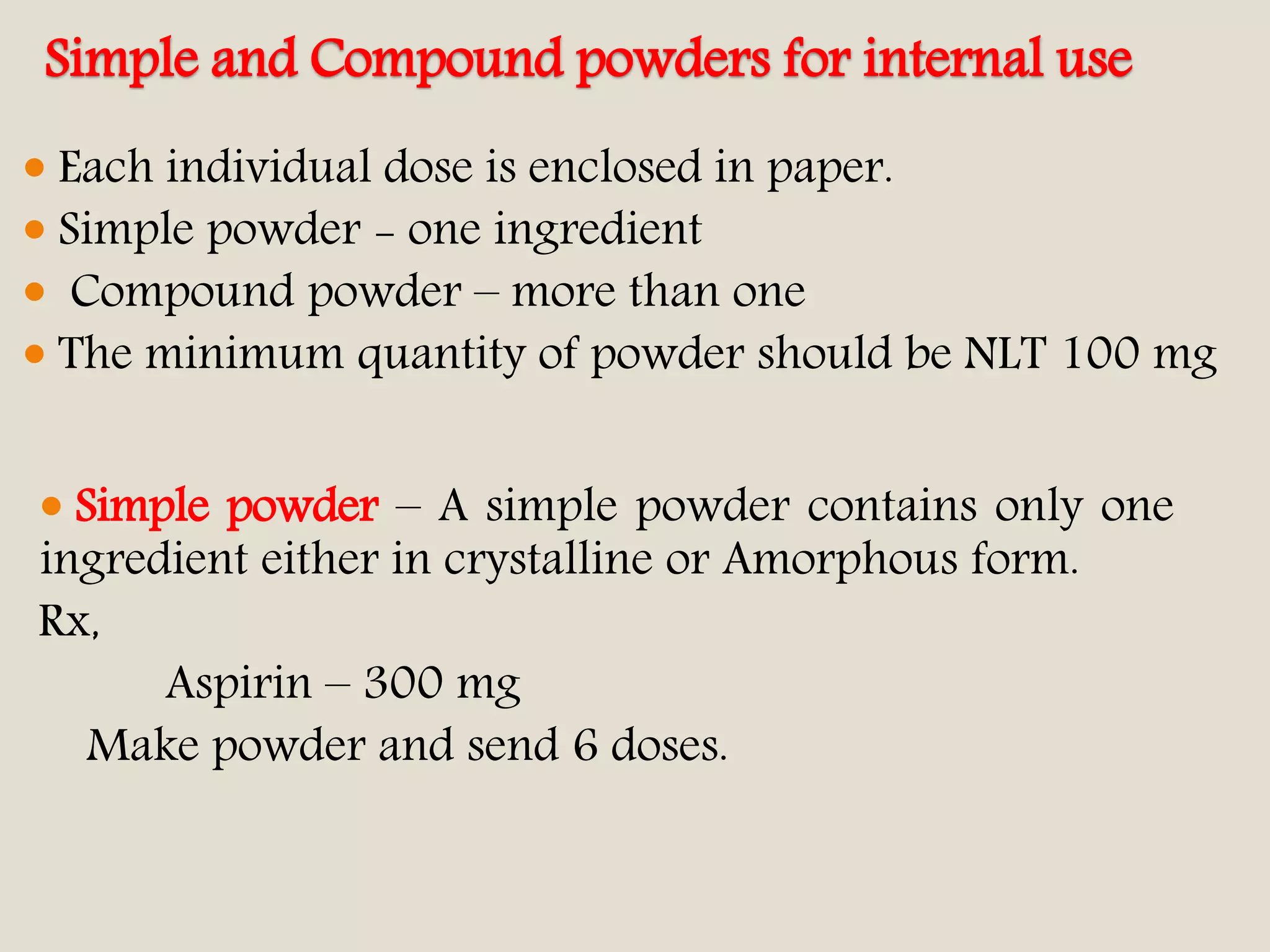 powders & granules | PPTX
