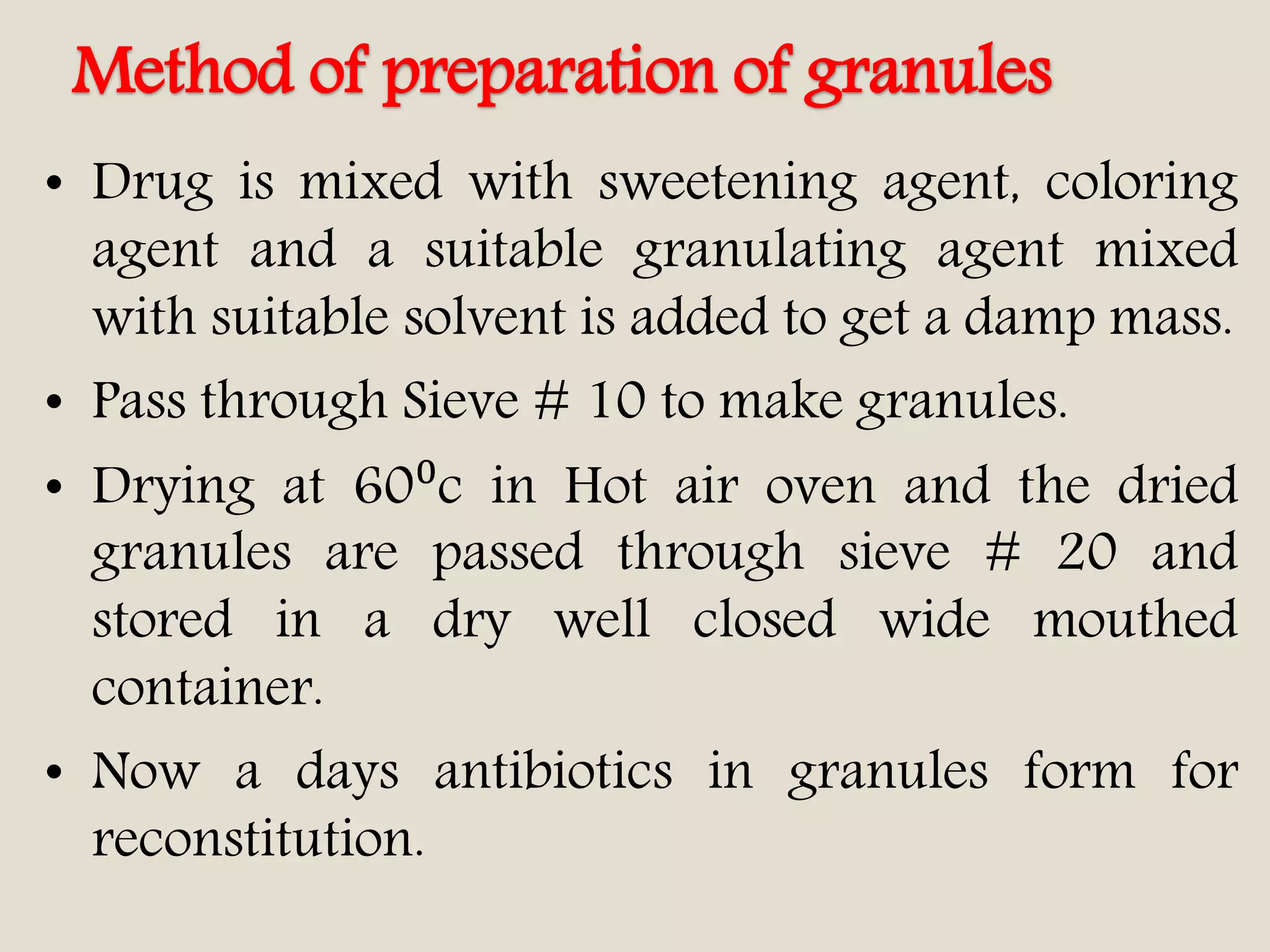 powders & granules | PPTX