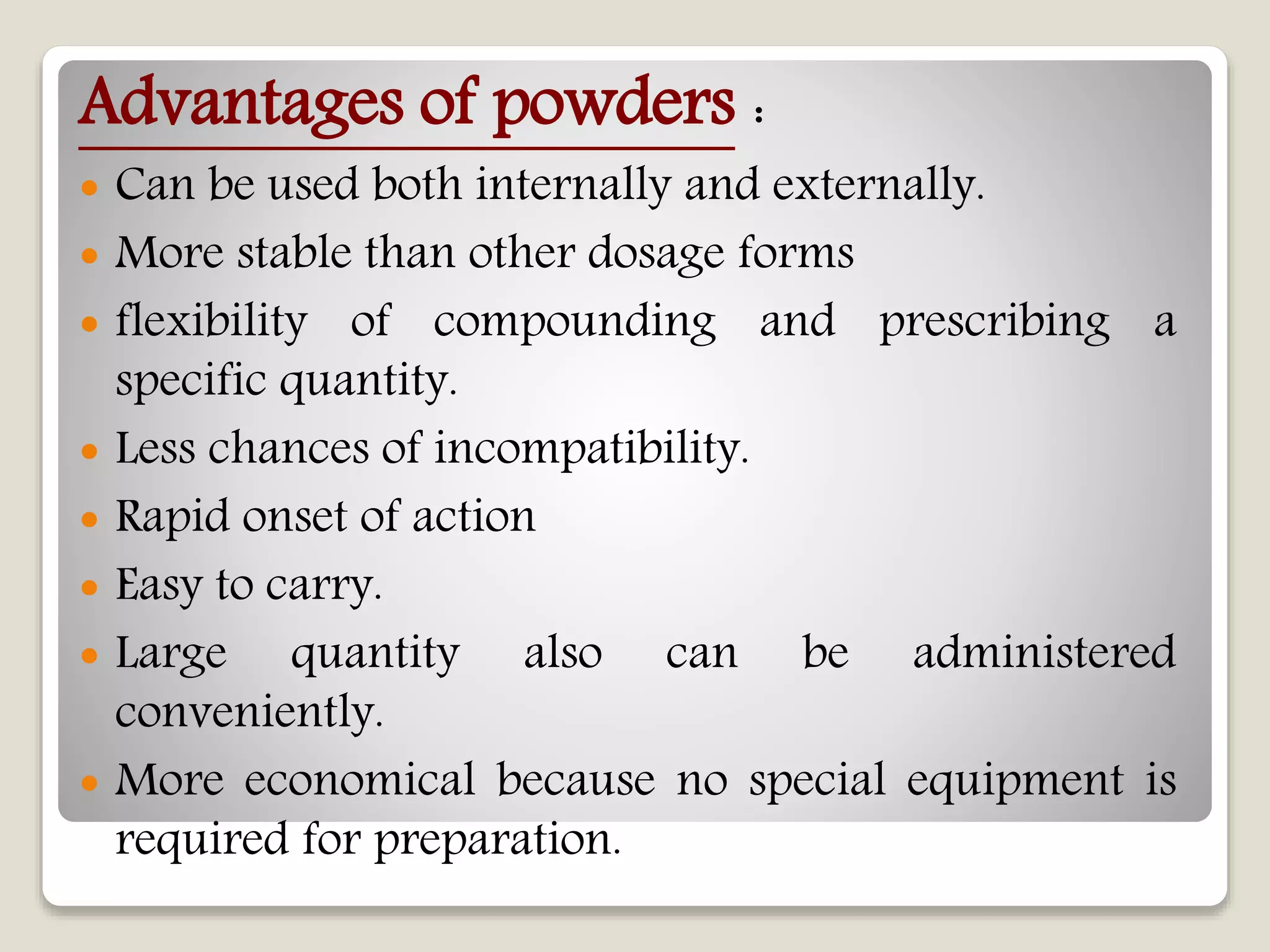 powders & granules | PPTX