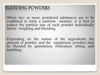 powders & granules | PPTX