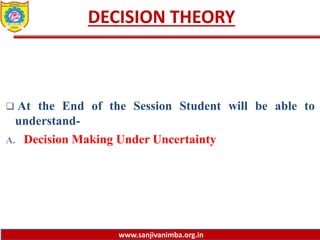 3.5 decion making under uncertainity | PPTX