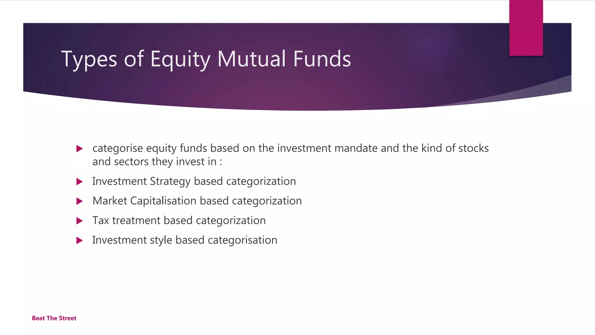 All About Equity Funds | Equity Fund Types Features and Benefits | PPT