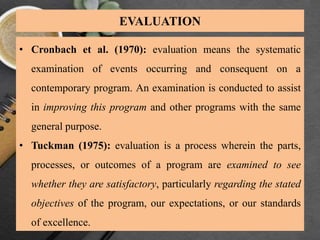 ASSESSMENT: TESTING, ASSESSMENT, AND EVALUATION IN TEACHING (III) | PPT