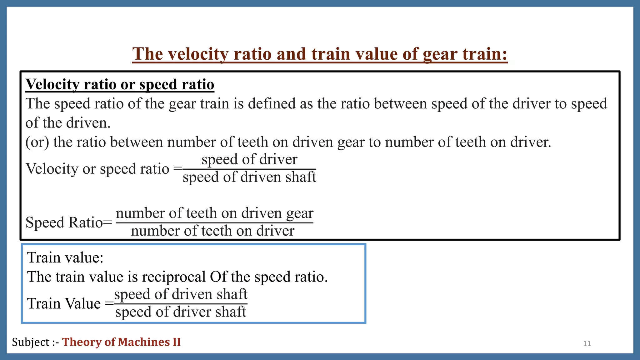3.1 GEAR TRAINS | PPTX