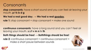 linking consonants to consonants | PPT