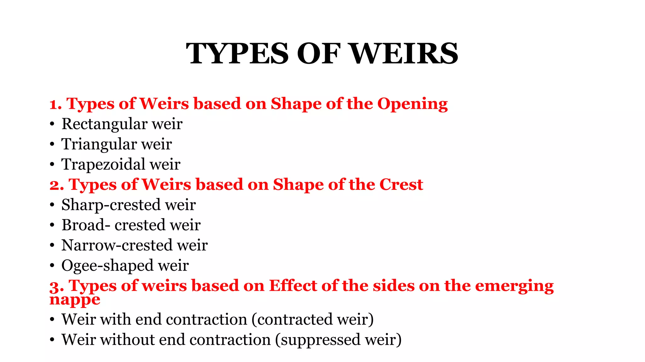 design of weirs | PDF