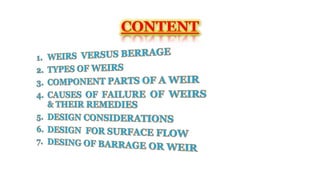 design of weirs | PDF