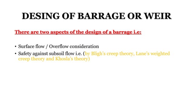 design of weirs | PDF