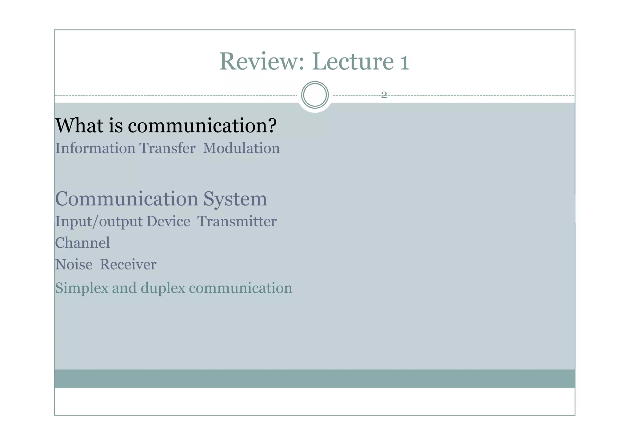 communication system lec3 | PPT