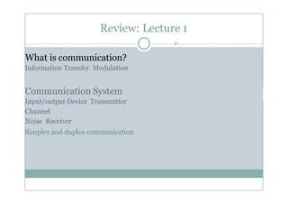 communication system lec3 | PPT