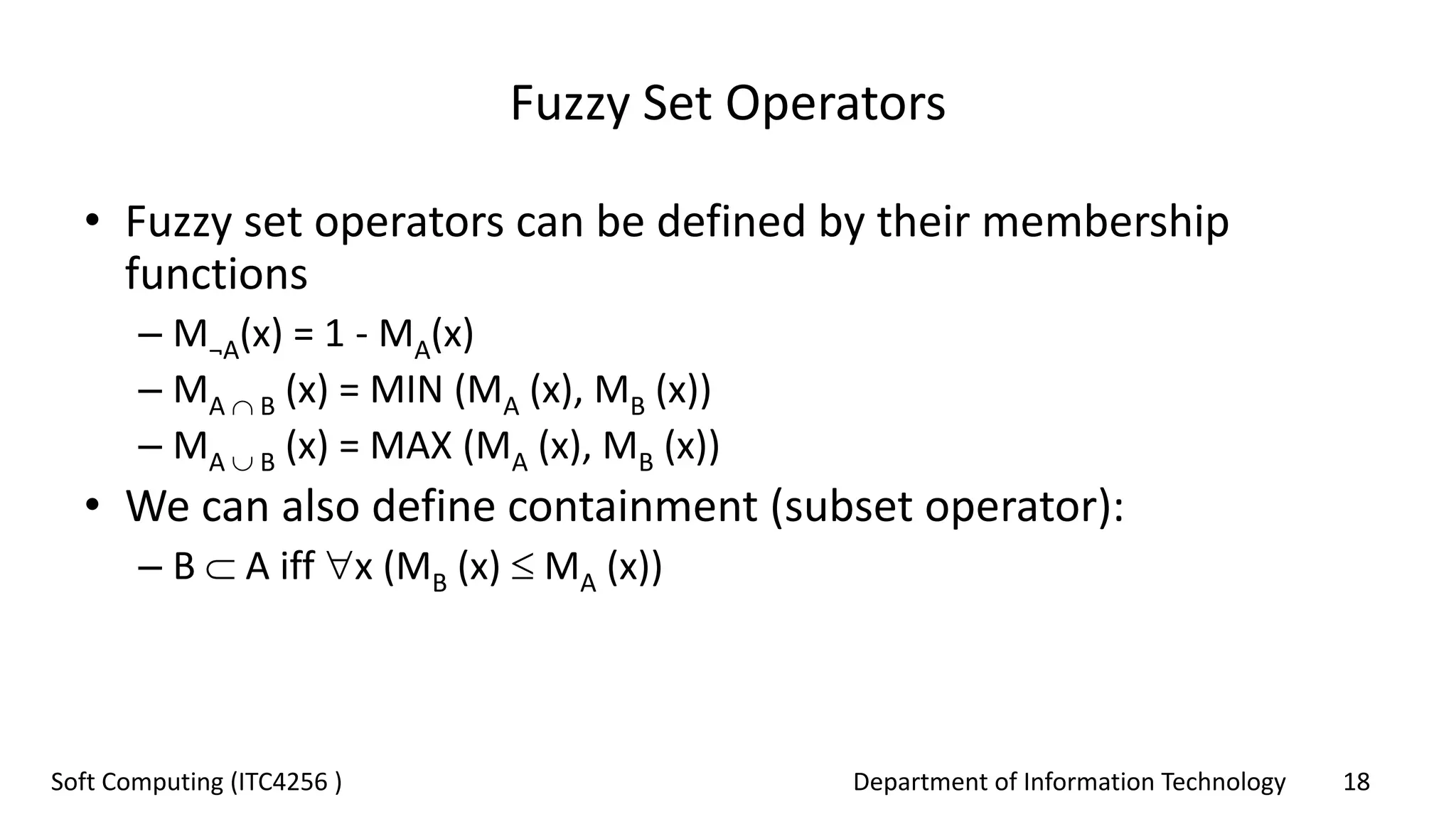 Fuzzy Logic Member Functions Pptx Programming Languages Computing